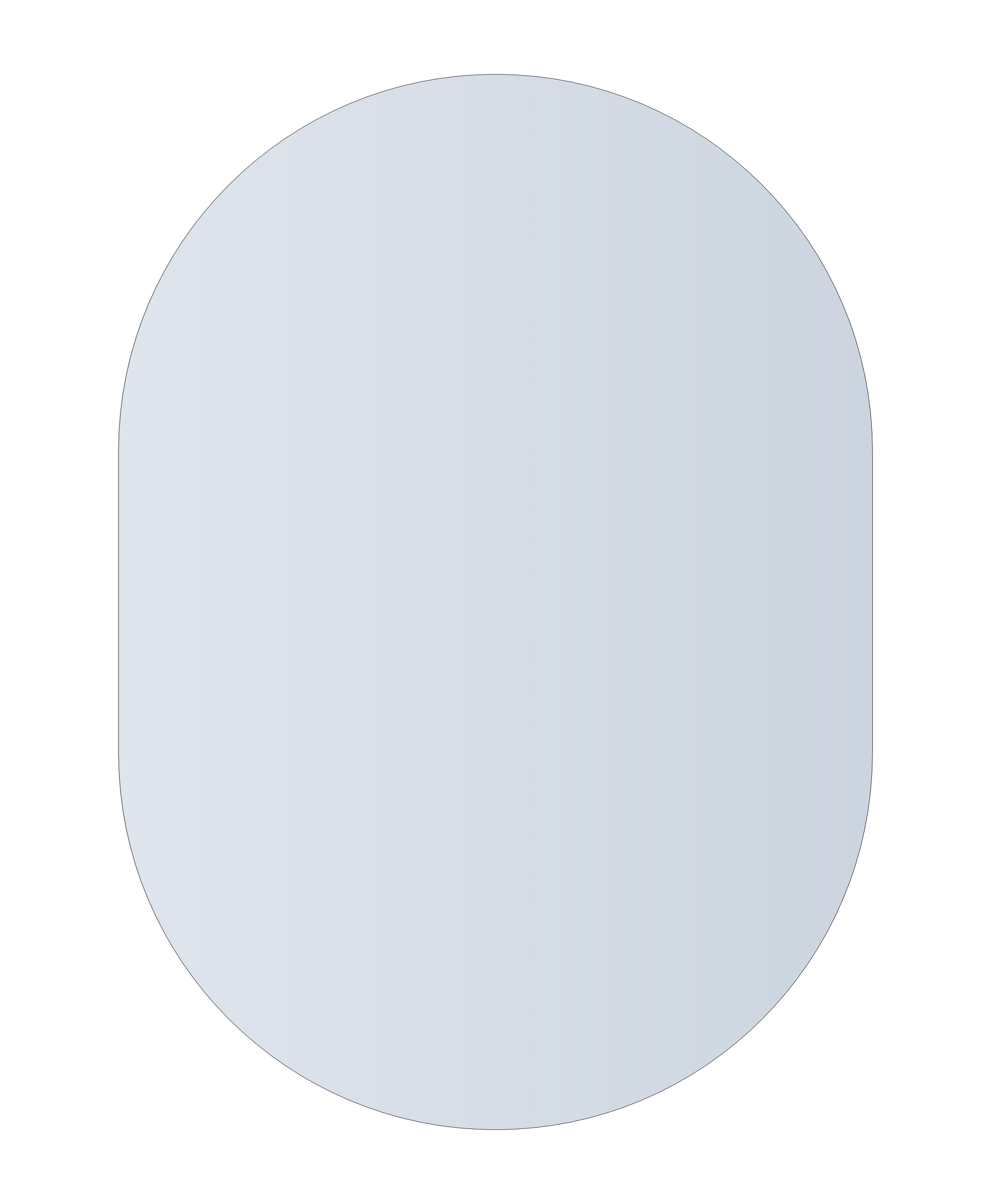 Buy Duke Polished Edge Pill Mirror 500x700mm Glue-to-Wall and Demister